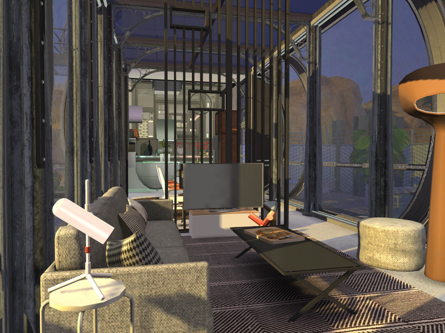 The Sims Resource - Into The Future - Open Plan Living and Kitchen