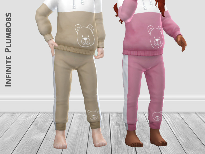 The Sims Resource - IP Toddler Teddy Bear Joggers