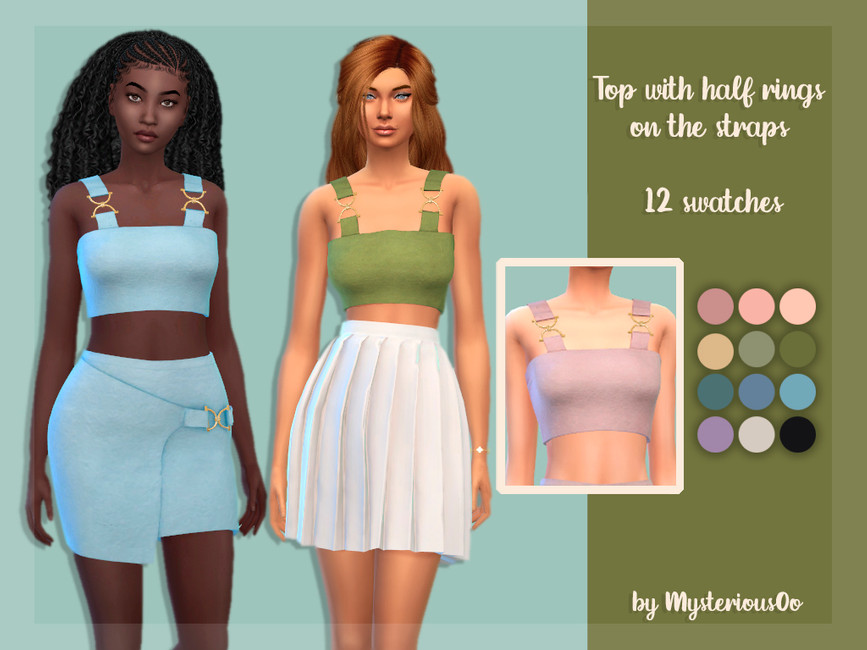 The Sims Resource - Top with half rings on the straps