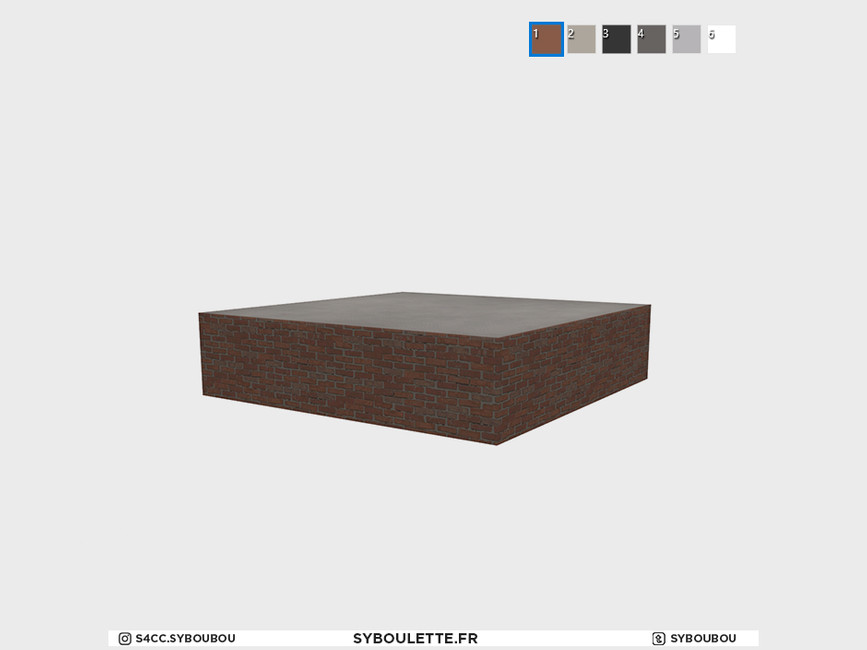 The Sims Resource - Loft - Foundation : Horizontal brick