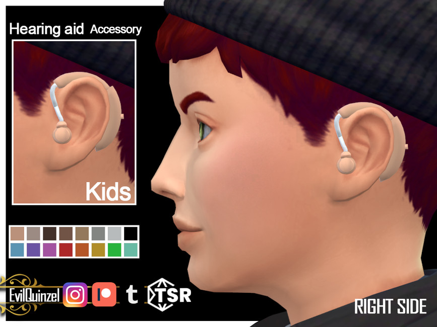 The Sims Resource - Hearing Aid Kids Right Side Accessory