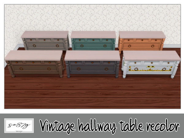 The Sims Resource | CL Vintage hallway table