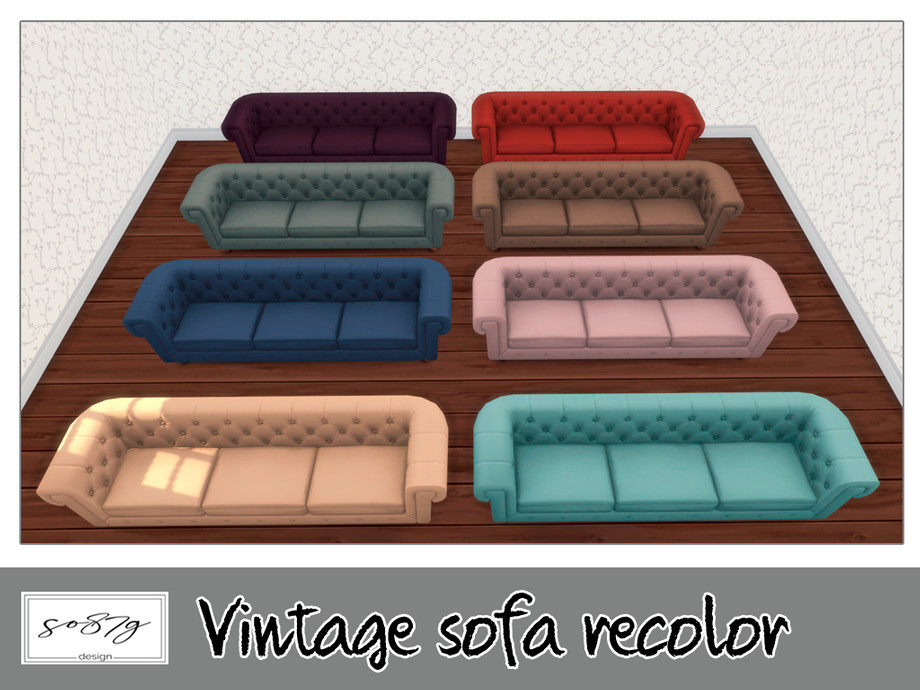 The Sims Resource | CL Vintage sofa