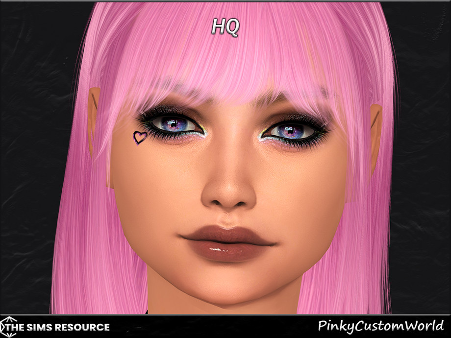 The Sims Resource | Facepaint N2 - Alisha Glitter V2 (Brow Scar)