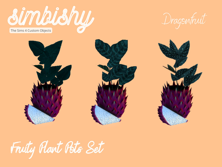 The Sims Resource - Fruity Dragonfruit Plant Pot