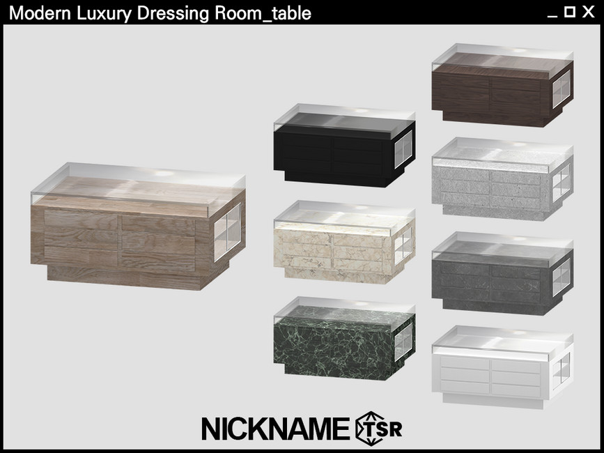 The Sims Resource - Modern Luxury Dressing Room_table
