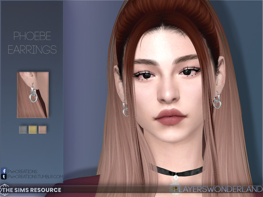 The Sims Resource - Phoebe Earrings