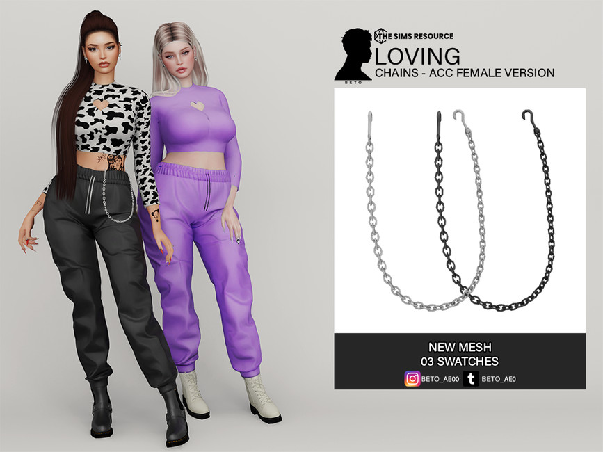 The Sims Resource - Loving (Chains ACC - Female Version)