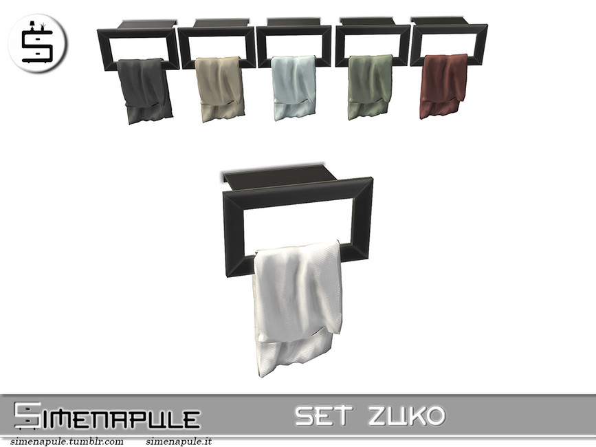 The Sims Resource - Set Zuko Towel Rack 02