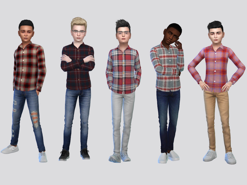 The Sims Resource - Fashion Plaids Boys