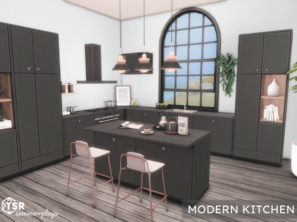 The Sims Resource | Modern Kitchen + Dining | TSR CC