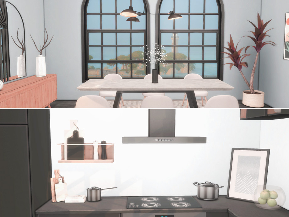 The Sims Resource | Modern Kitchen + Dining | TSR CC