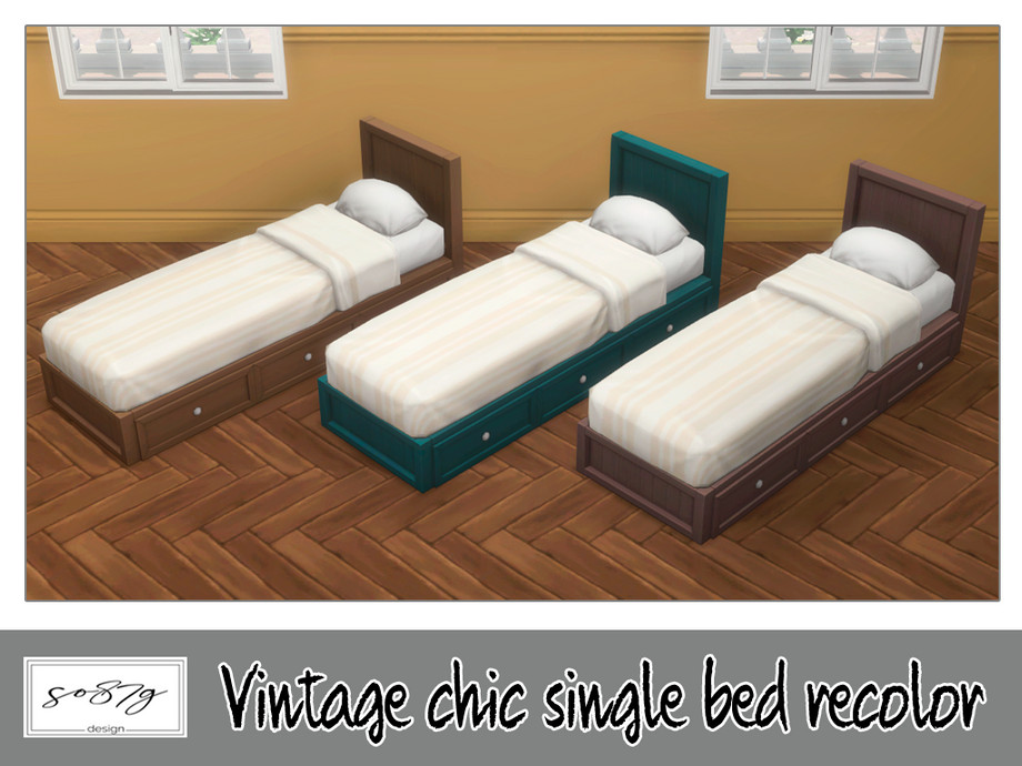 The Sims Resource | Vintage chic single bed