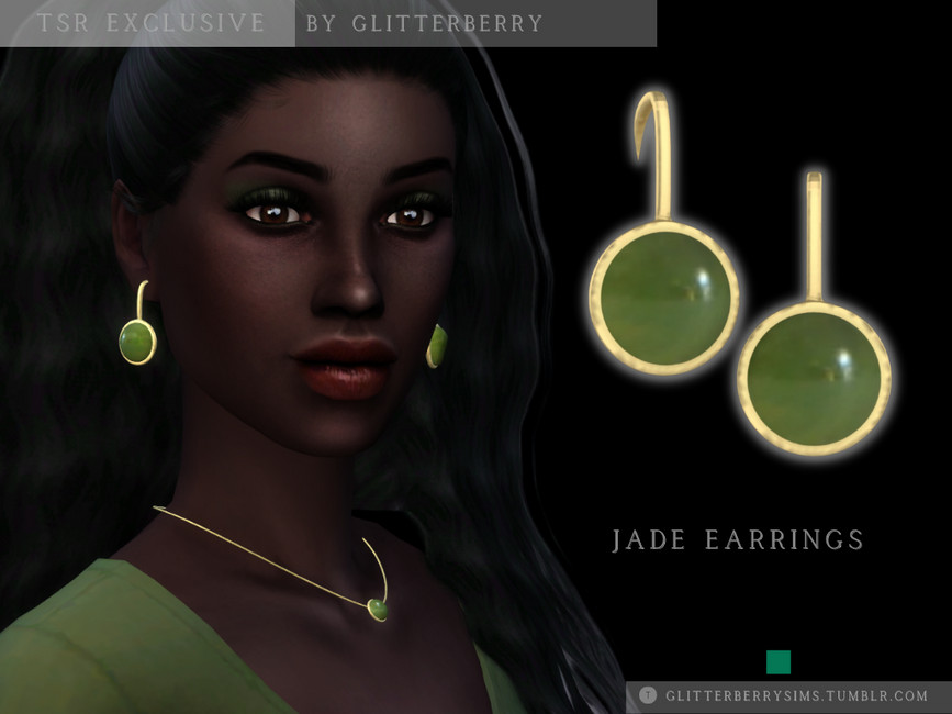 The Sims Resource - Jade Earrings