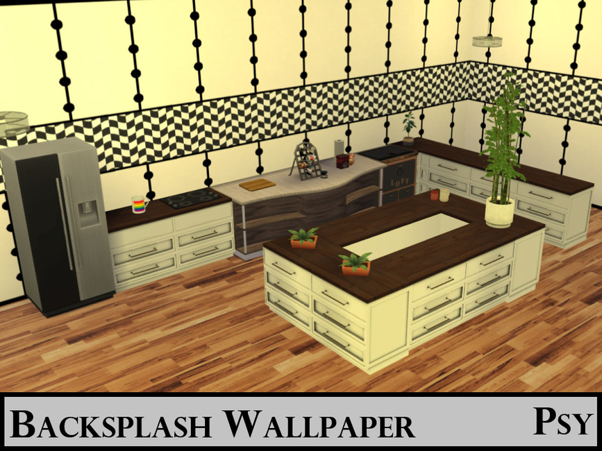 The Sims Resource - Kitchen Backsplash Wallpaper