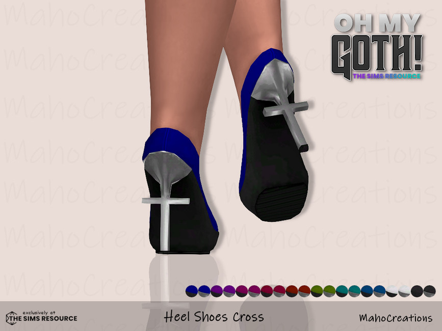 The Sims Resource - Oh My Goth - Heel Shoes Cross