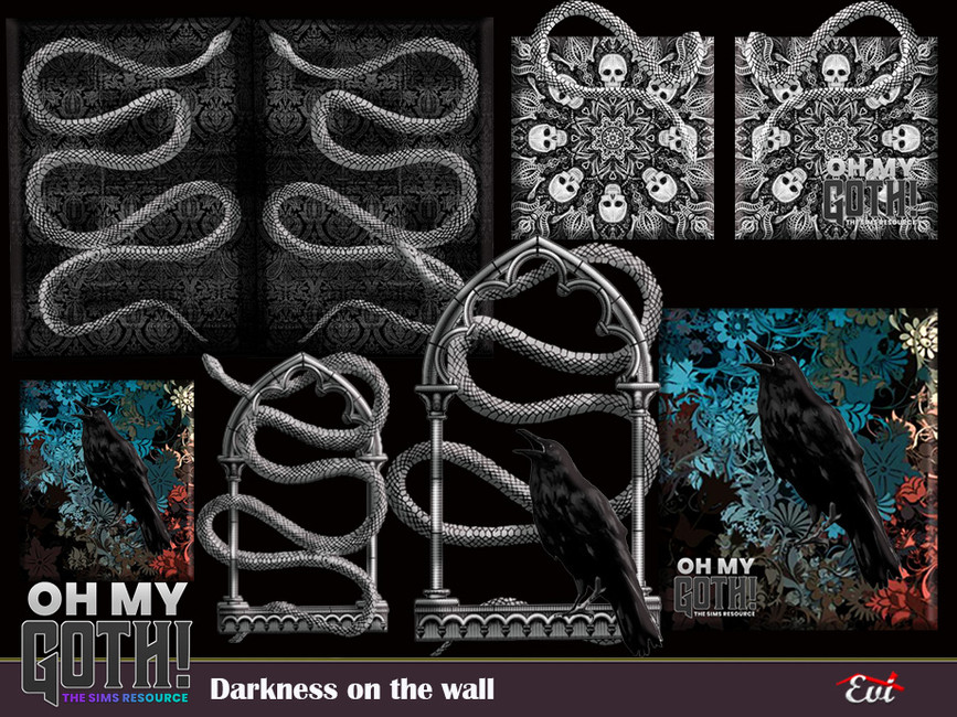 The Sims Resource - Oh my Goth_Darkness on the wall