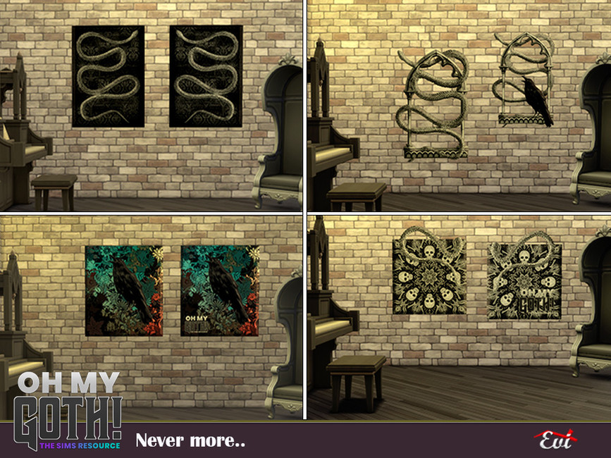 The Sims Resource - Oh my Goth_Darkness on the wall