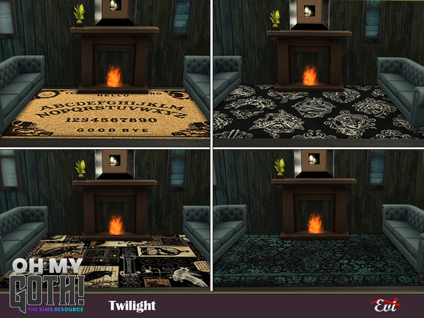 The Sims Resource - Oh my Goth_twilight rugs