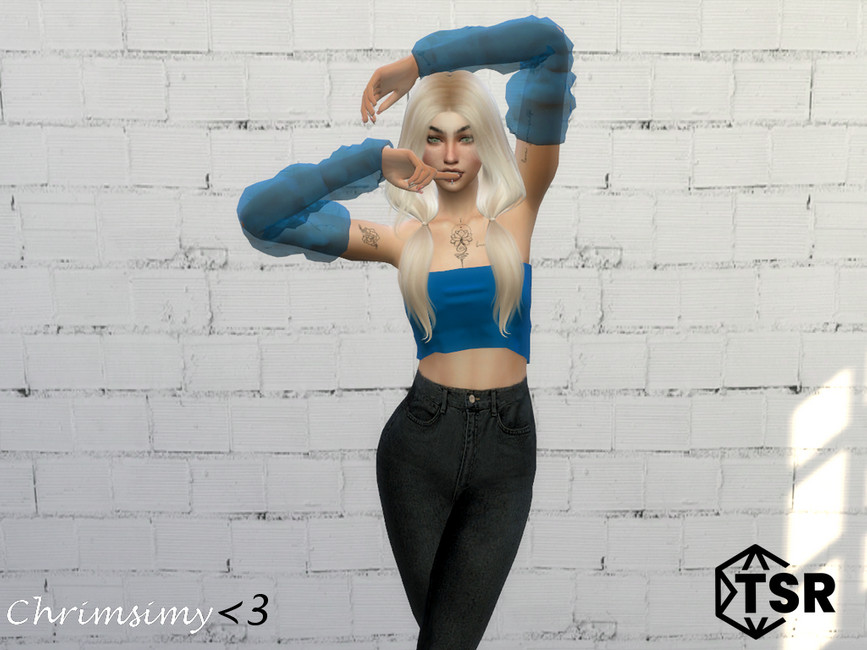 The Sims Resource - Mesh Sleeve Top