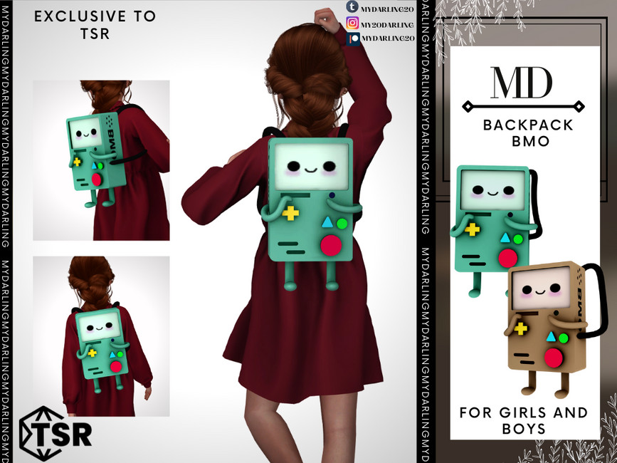 The Sims Resource - Backpack BMO CHILD