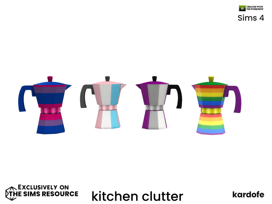 The Sims Resource - kardofe_kitchen clutter_Coffeepot