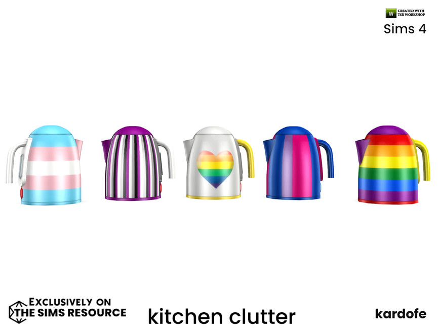 The Sims Resource - kardofe_kitchen clutter_Kettle