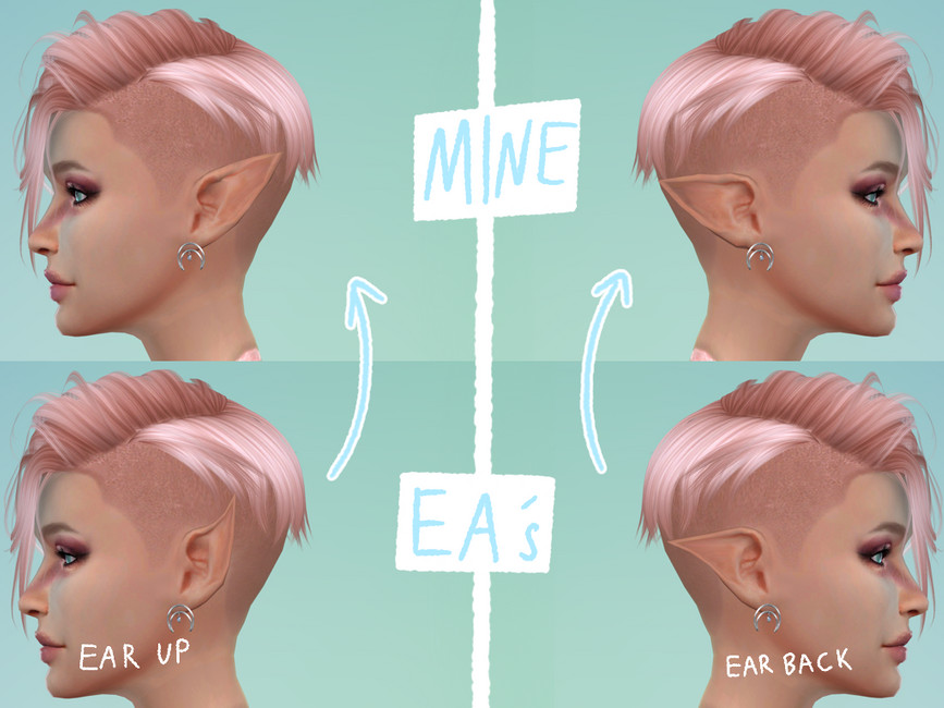 The Sims Resource - Pointed Ear Presets v1 (All Occults + Genders) Non ...