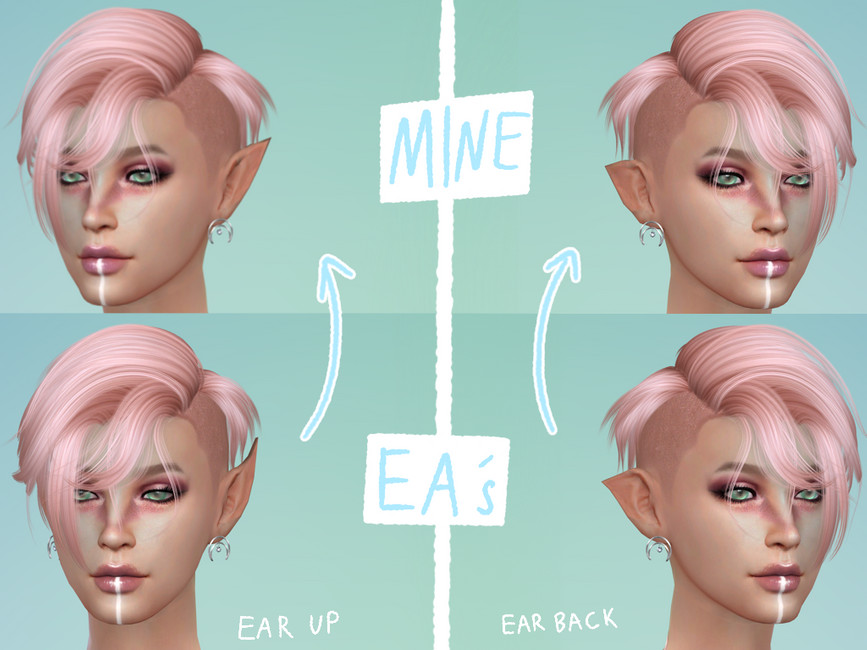 The Sims Resource - Pointed Ear Presets v1 (All Occults + Genders) Non ...