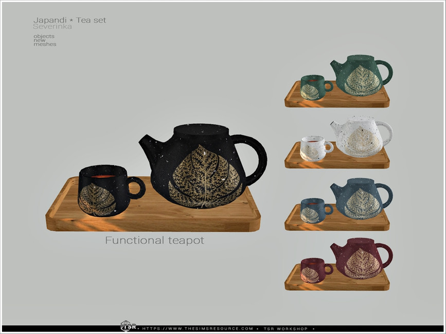 The Sims Resource - Japandi - teapot functional