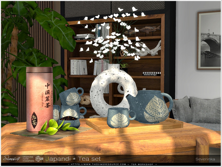 The Sims Resource - Japandi Tea set