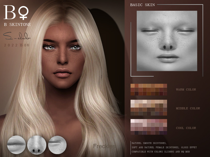 The Sims Resource - Freckle female overlay skintones