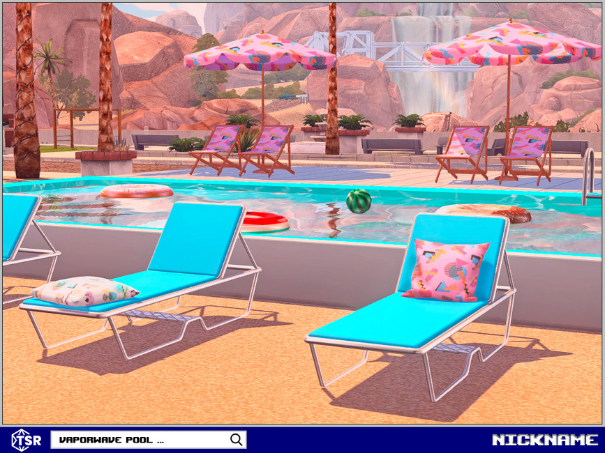 The Sims Resource - vaporwave pool set