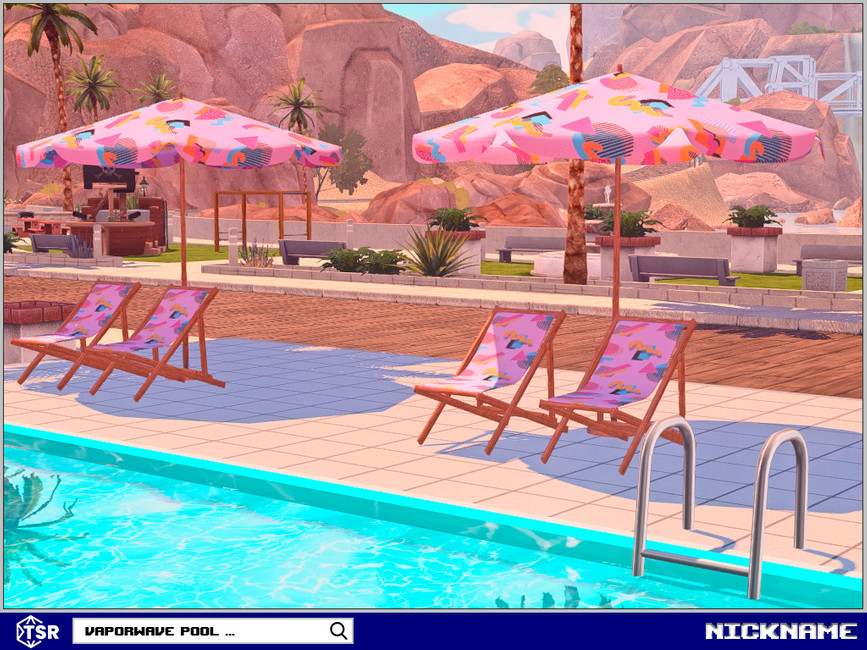 The Sims Resource - vaporwave pool set