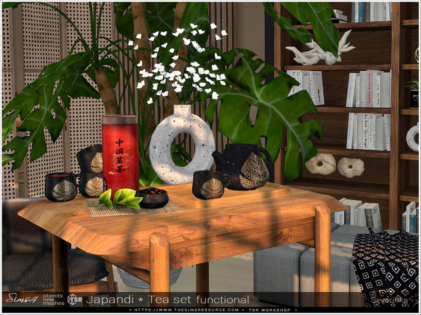 The Sims Resource - Japandi Tea set