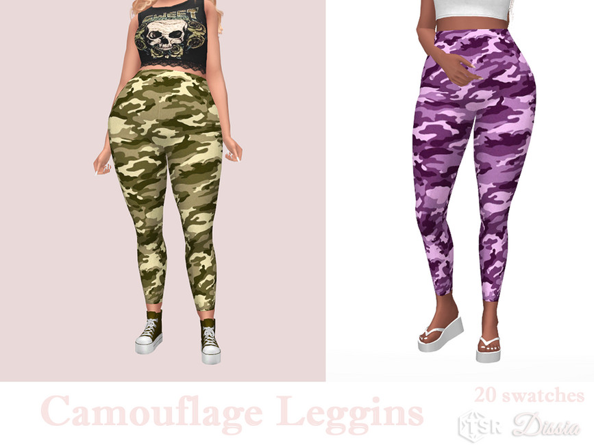 The Sims Resource - Camouflage Leggins