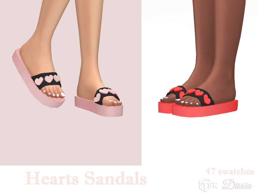 The Sims Resource - Hearts Sandals