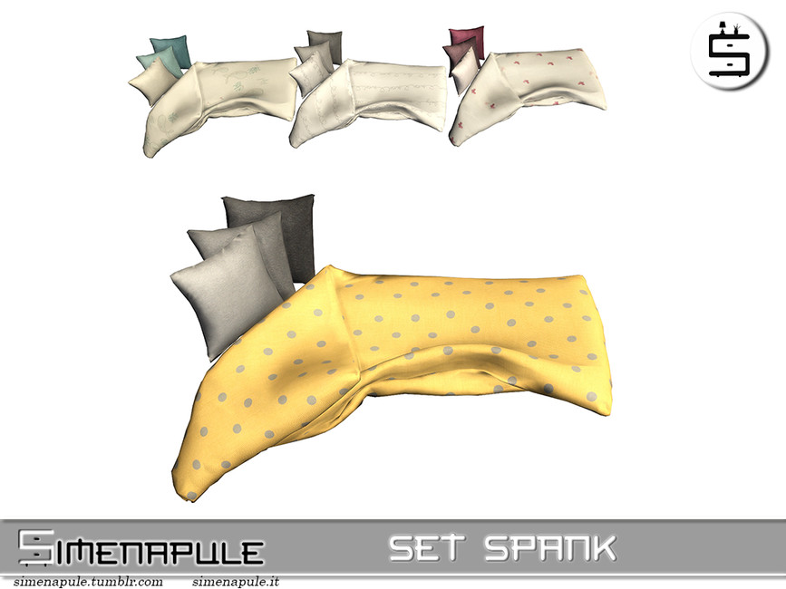 The Sims Resource - Set Spank -Blanket and Cushions