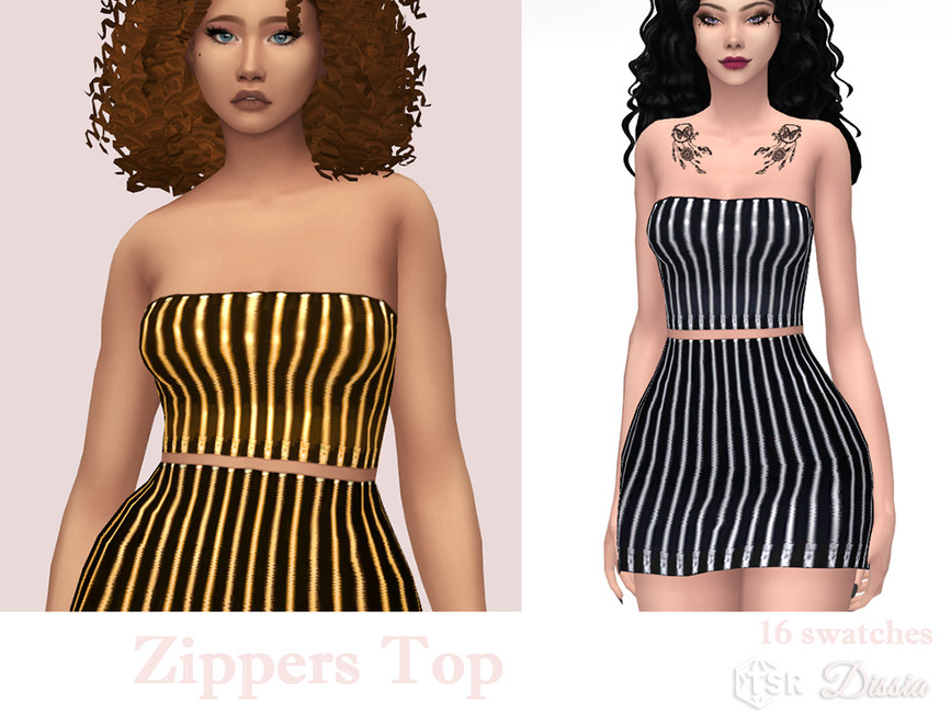 The Sims Resource - Zippers Top
