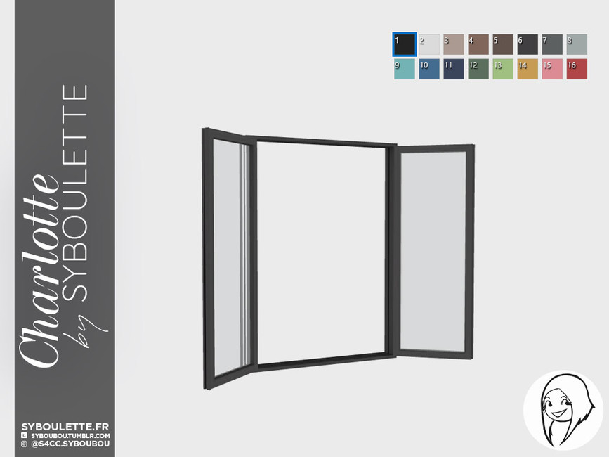 The Sims Resource - Charlotte - Modern Double window Open