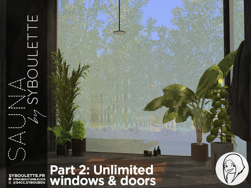 The Sims Resource - Patreon Early Release - Sauna part 2: Windows & doors