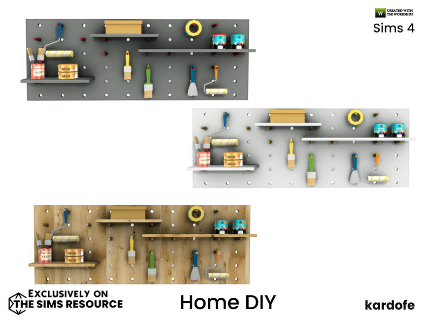 The Sims Resource - kardofe_Home DIY_Tool board