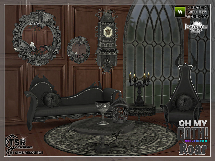 The Sims Resource - Oh my Goth Roar livingroom