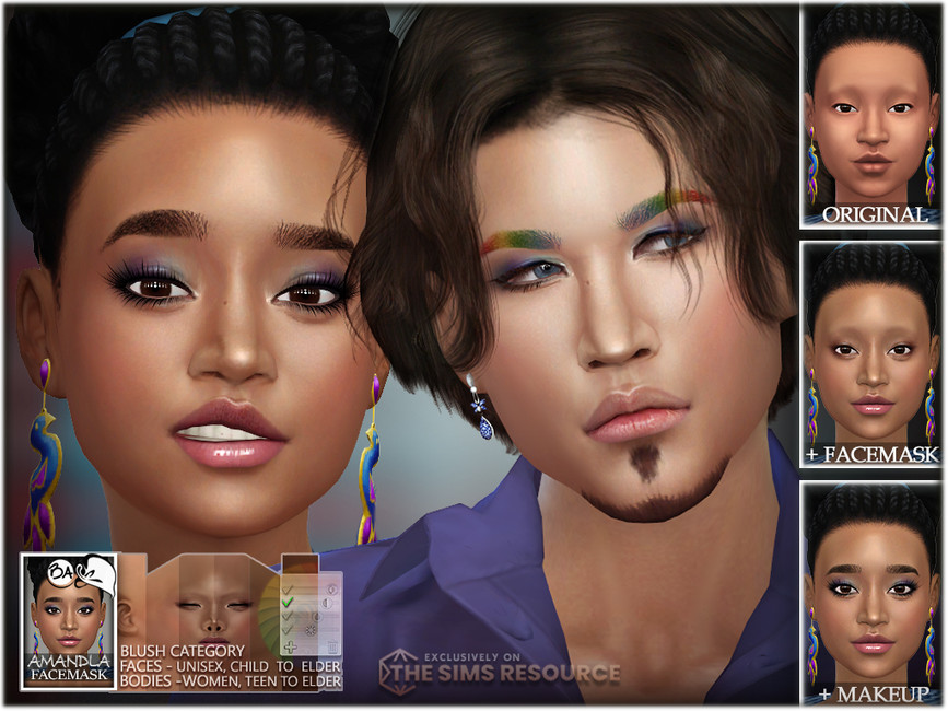 The Sims Resource - Facemask + Body Amandla