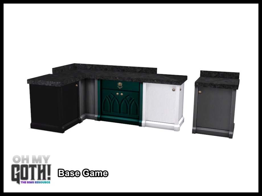 The Sims Resource | Oh My Goth Opulent Kitchen Counter