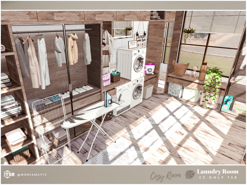 The Sims Resource - Cozy Laundry Room CC only TSR