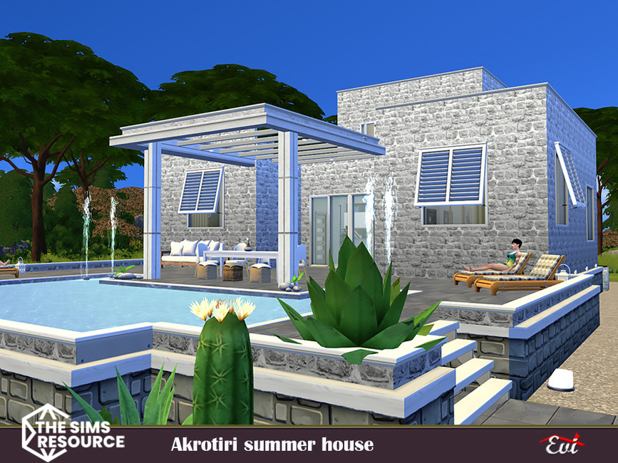 The Sims Resource - Akrotiri summer house_TSR only CC