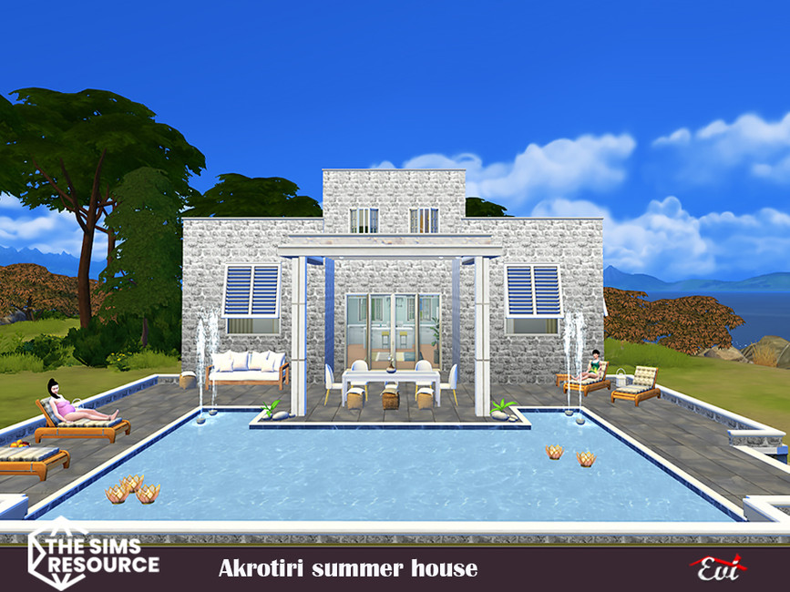 The Sims Resource - Akrotiri summer house_TSR only CC