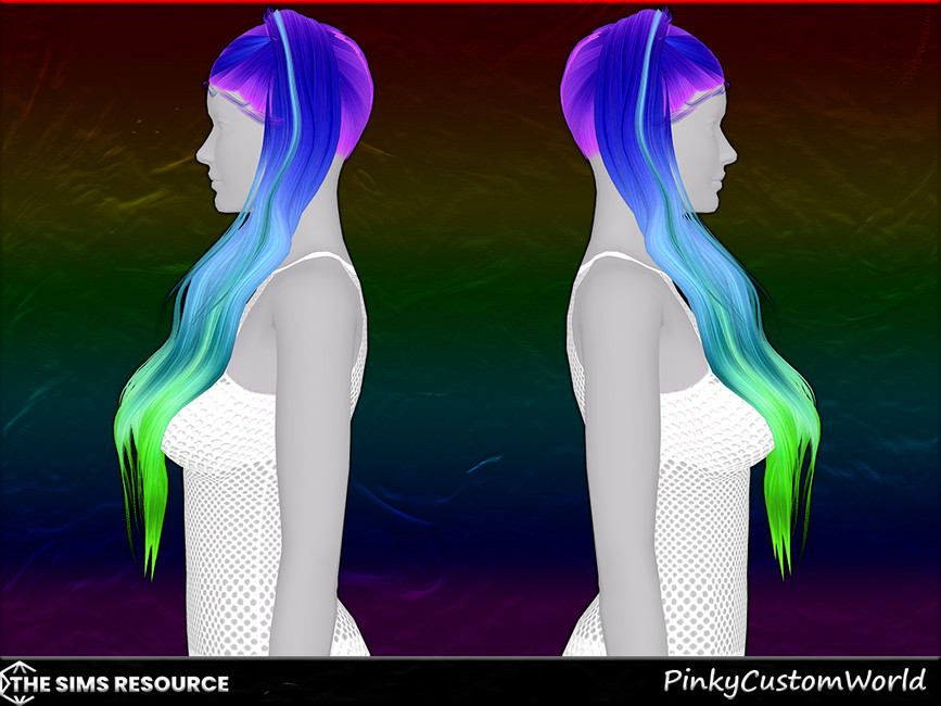 The Sims Resource - Fantasy Retexture of Trendsetter hair by LeahLillith