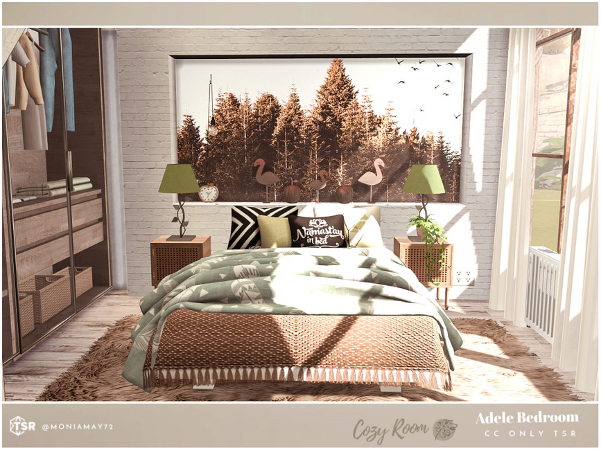 The Sims Resource - Cozy Adele Bedroom CC only TSR